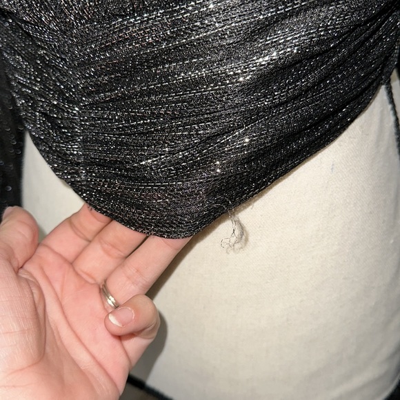Zara | Tops | Zara Knotted Crop Top With Metallic Thread | Poshmark